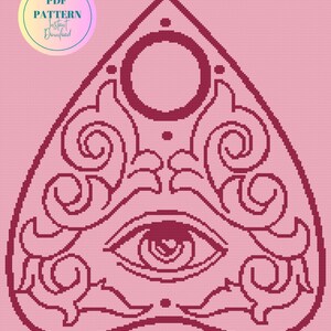 Crochet Pattern//ouija Planchette Eye//single Crochet Tapestry//graph ...