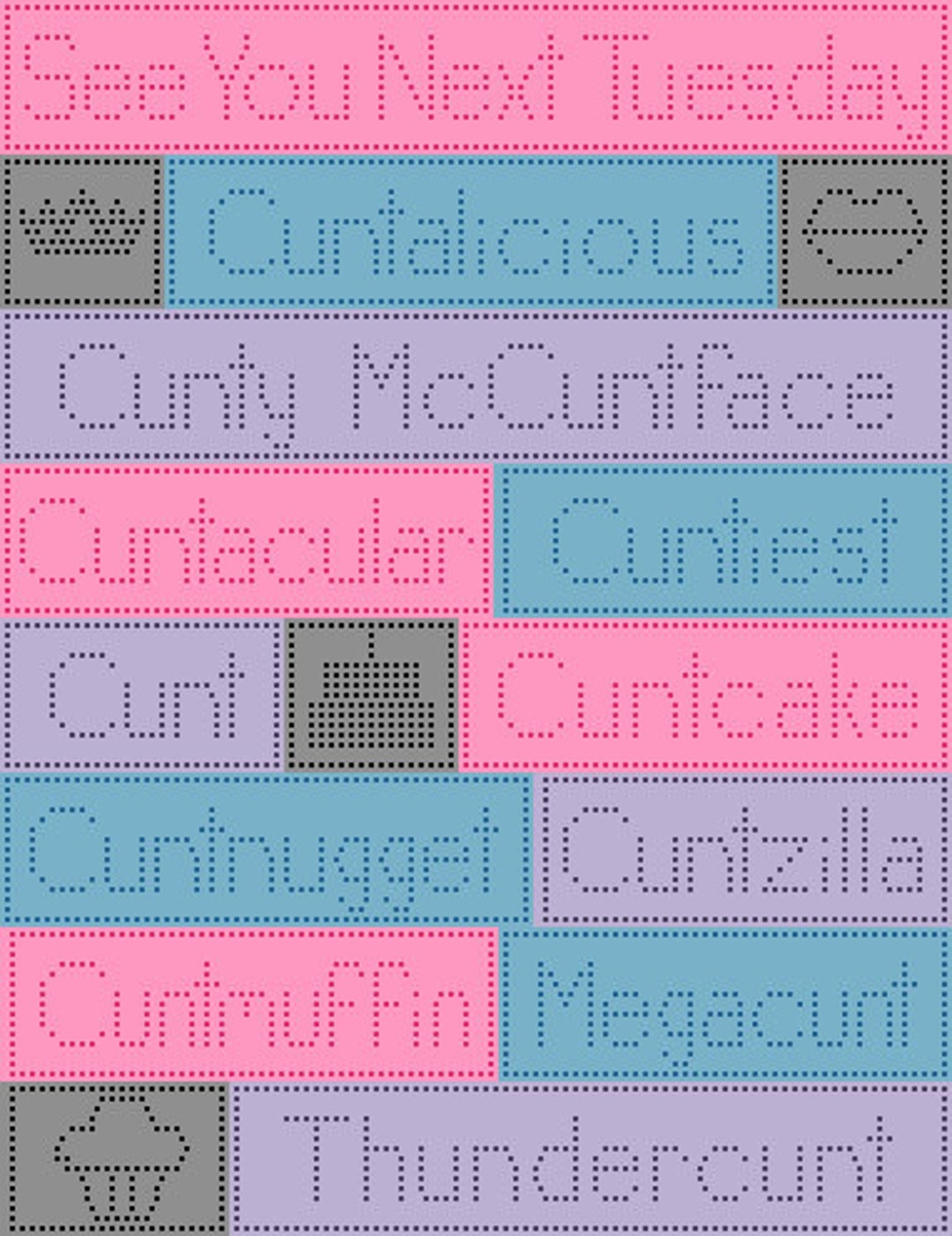 Crochet Pattern//cuntalicious//bobble Stitch//graph and Written ...