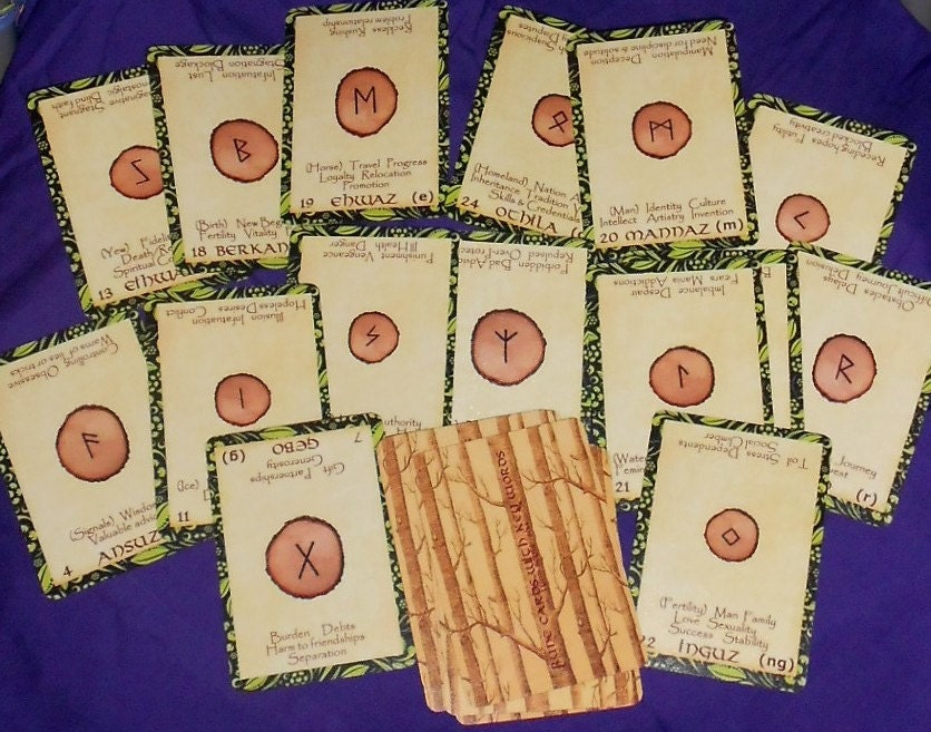 Rune Cards With Key Words Oracle Deck 25 Cards by Lynn Boyle. - Etsy UK
