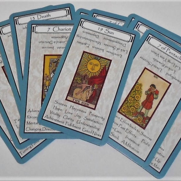 Tarot Cards With Key Words - Etsy