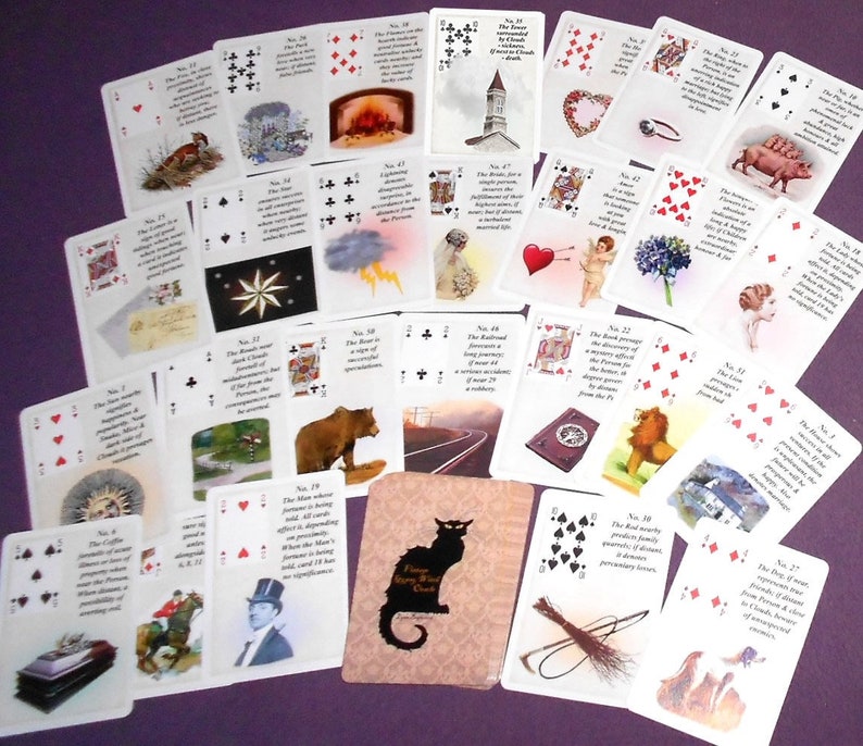 Vintage Gypsy Witch Fortune Telling Oracle 52 Cards by Lynn - Etsy