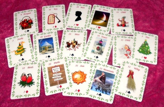 Christmas Lenormand Fortune Telling Oracle 36 Cards by Lynn - Etsy