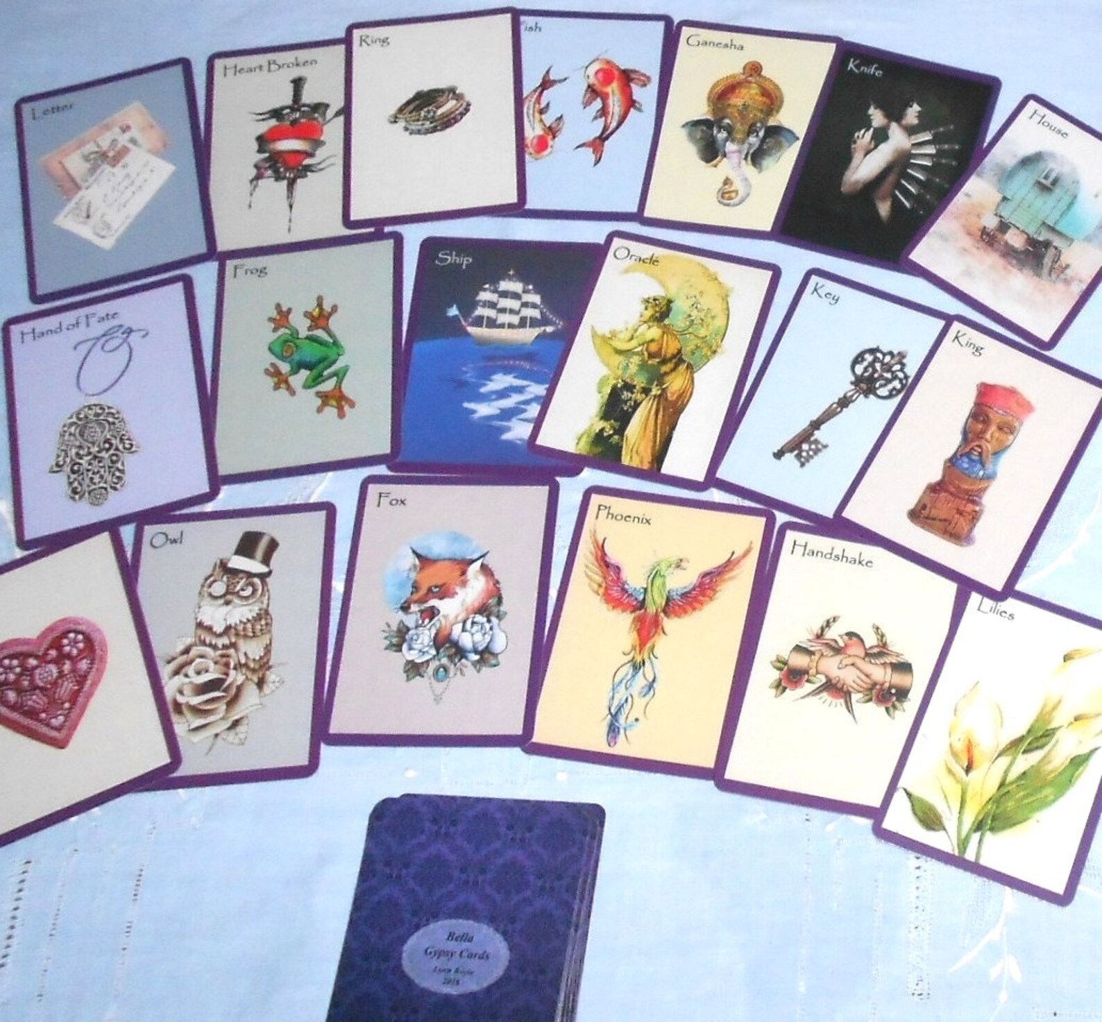 Bella Gypsy Fortune Telling Oracle 38 Cards by Lynn Boyle. | Etsy