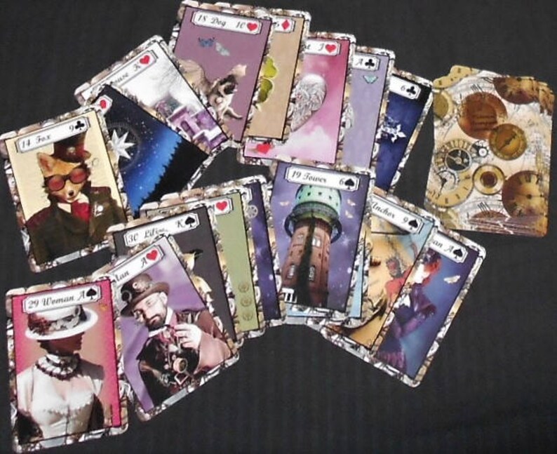 Victorian Steampunk Lenormand Fortune Telling Oracle 36 Cards by Lynn ...