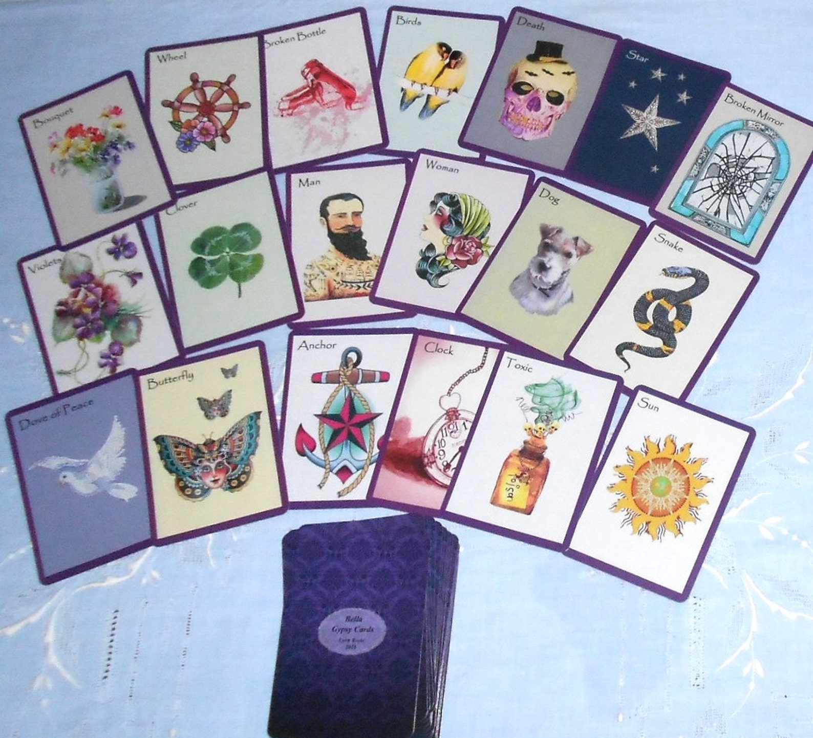 Bella Gypsy Fortune Telling Oracle 38 Cards by Lynn Boyle. | Etsy