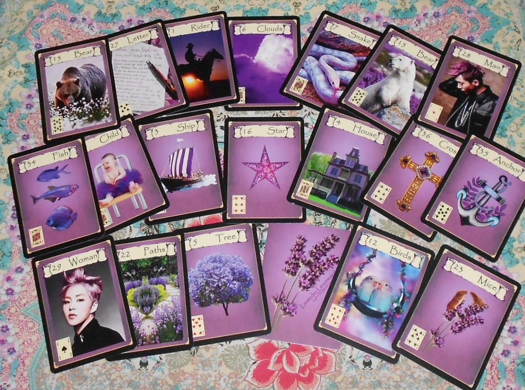 Lavender Lenormand Fortune Telling Oracle 36 Cards by Lynn Boyle - Etsy ...
