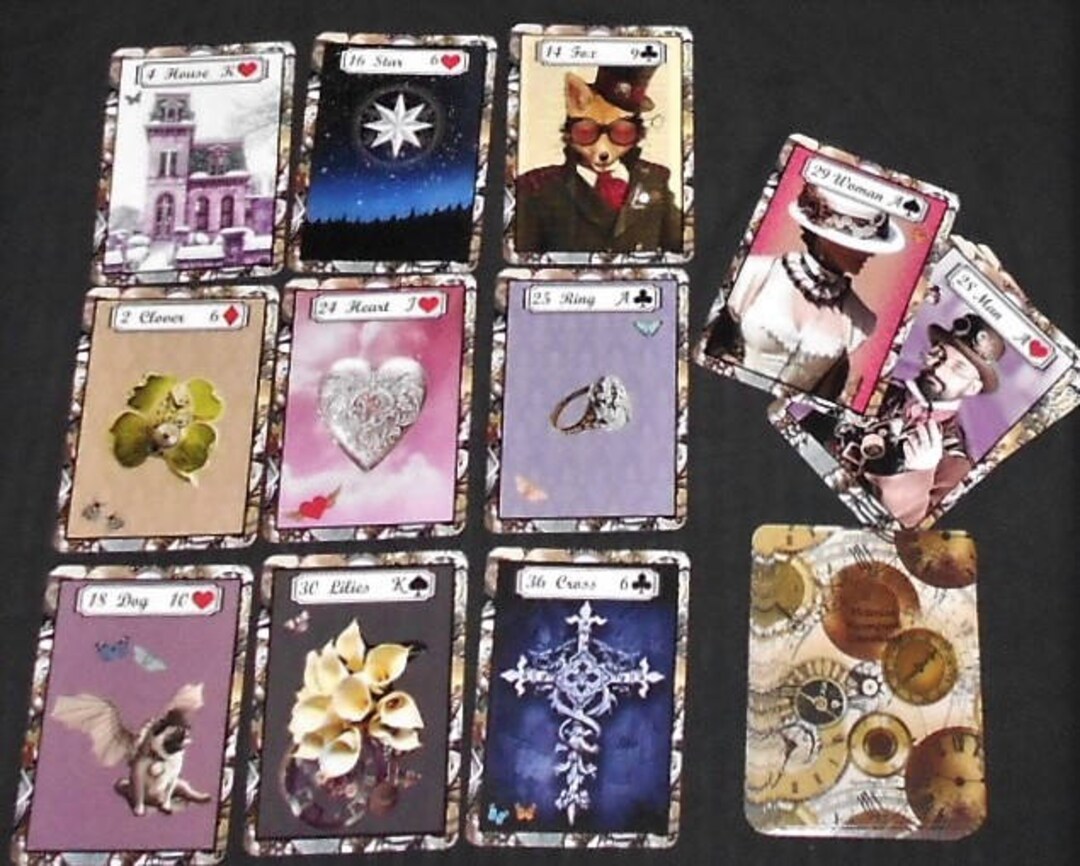 Victorian Steampunk Lenormand Fortune Telling Oracle 36 Cards by Lynn ...