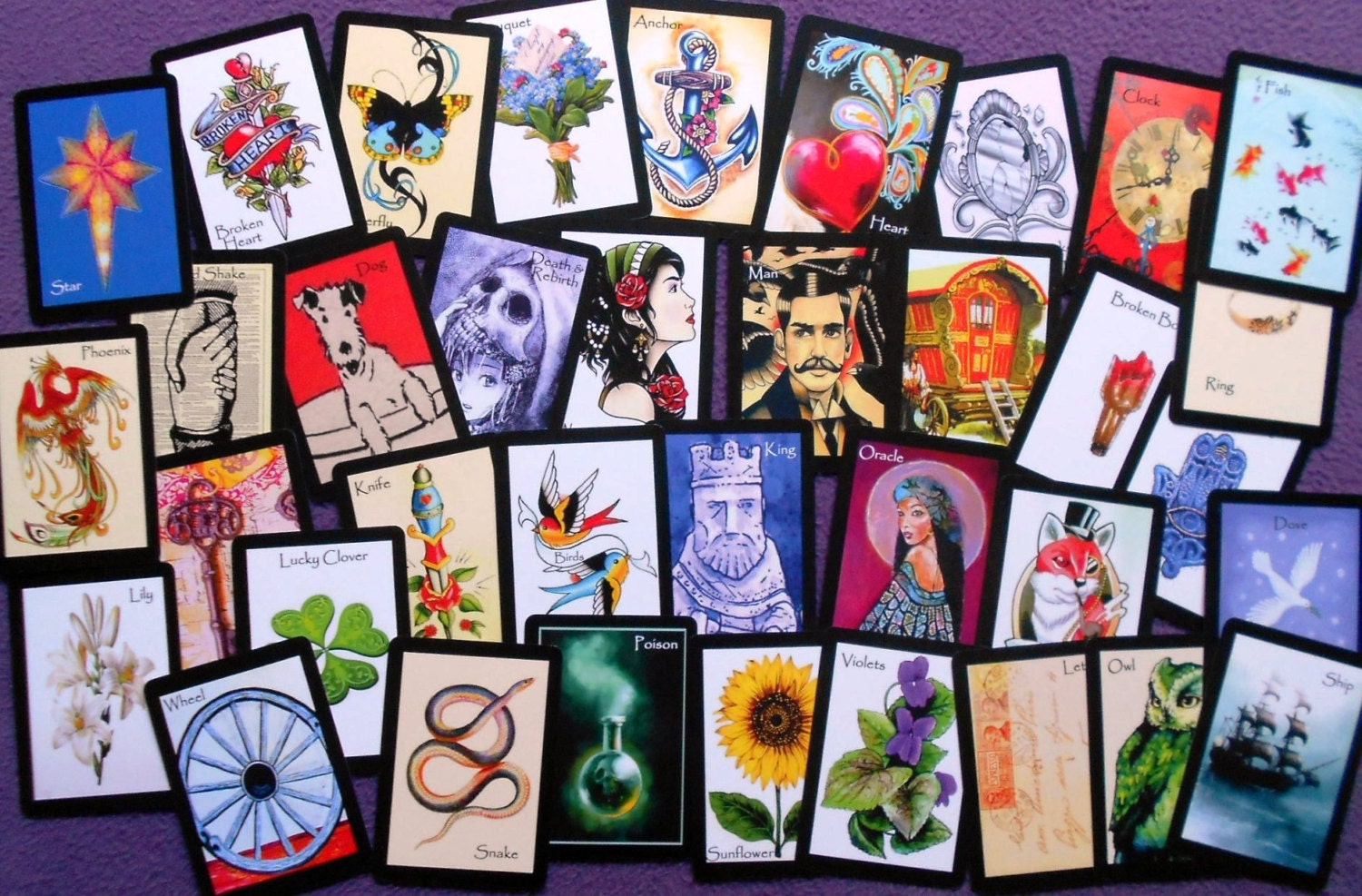 Eclectic Gypsy Fortune Telling Oracle 36 Cards by Lynn Boyle. - Etsy