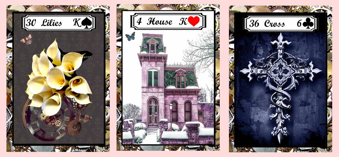 Victorian Steampunk Lenormand Fortune Telling Oracle 36 Cards by Lynn ...