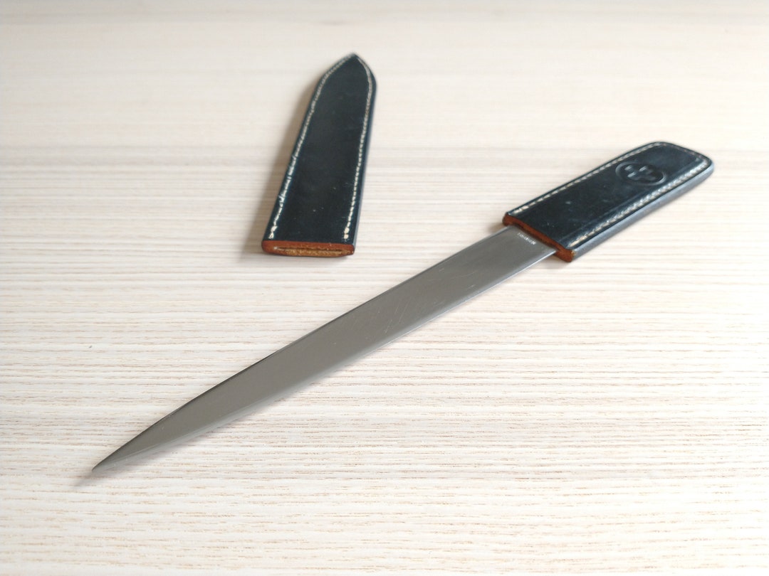 Sharp Letter Opener Leather Scabbard Cross Vintage Gift for - Etsy