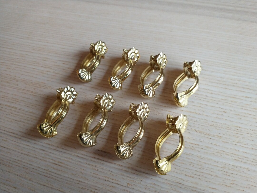 8 Small Cafe Curtain Clips / Victorian Ornament / Decor / Gold - Etsy