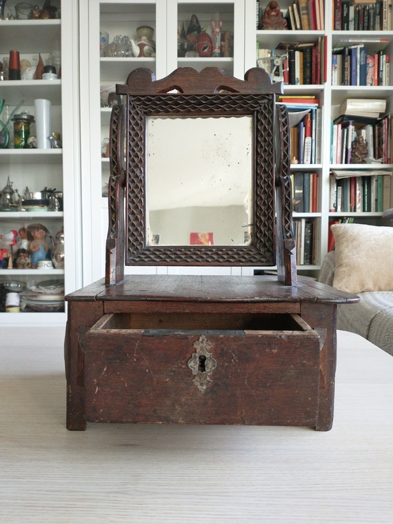 Antique mirror table store