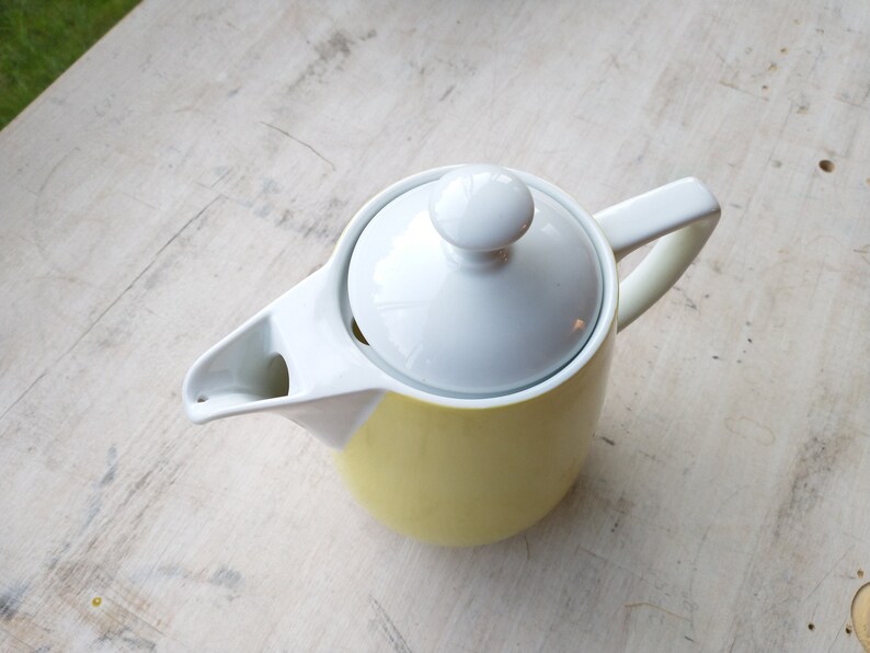 Rare Melitta Yellow White Teapot 1-6 Coffee Pot Mid-century - Etsy