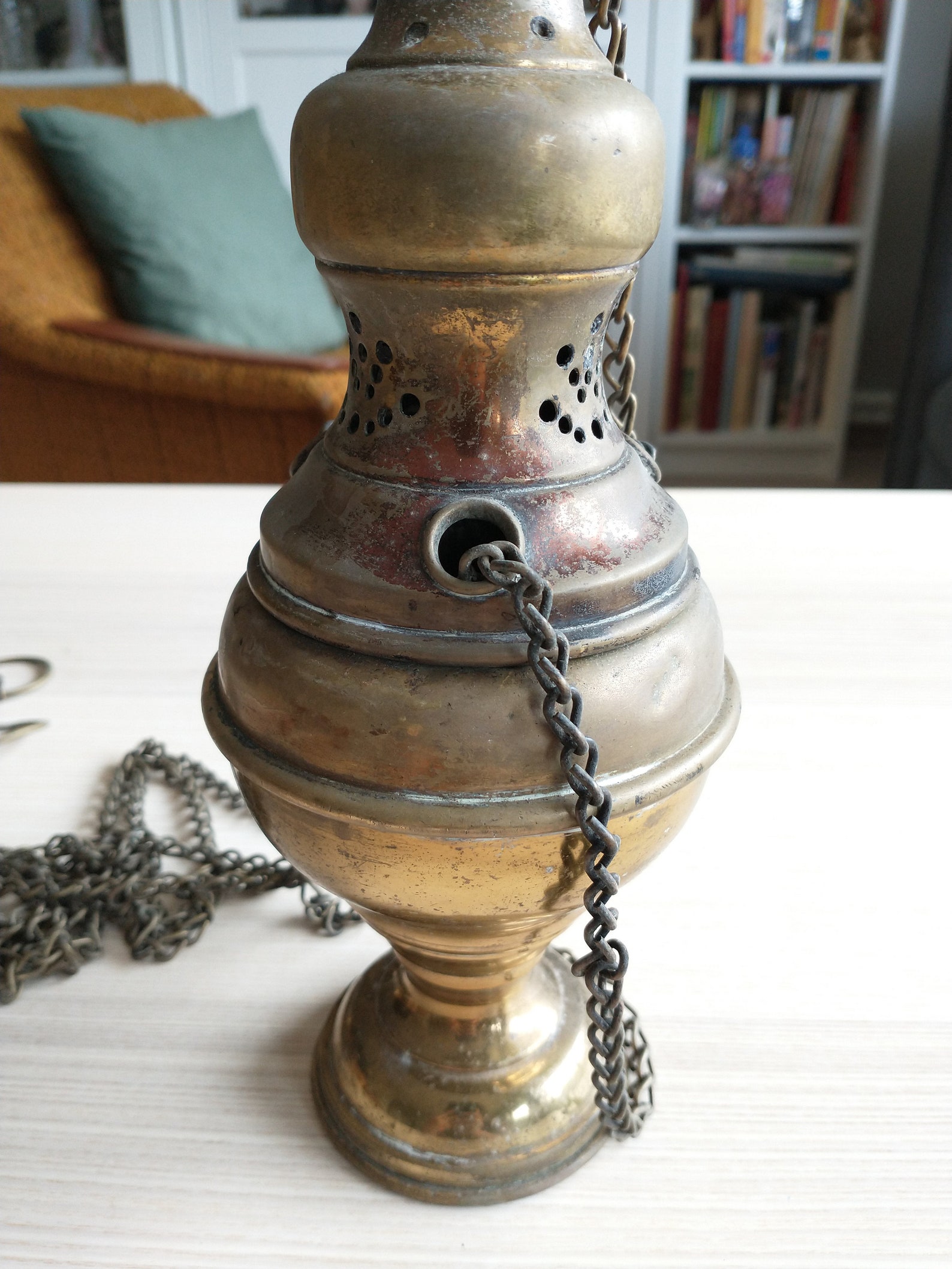 Antique Church Censer Triple Chain Incense Burner - Etsy