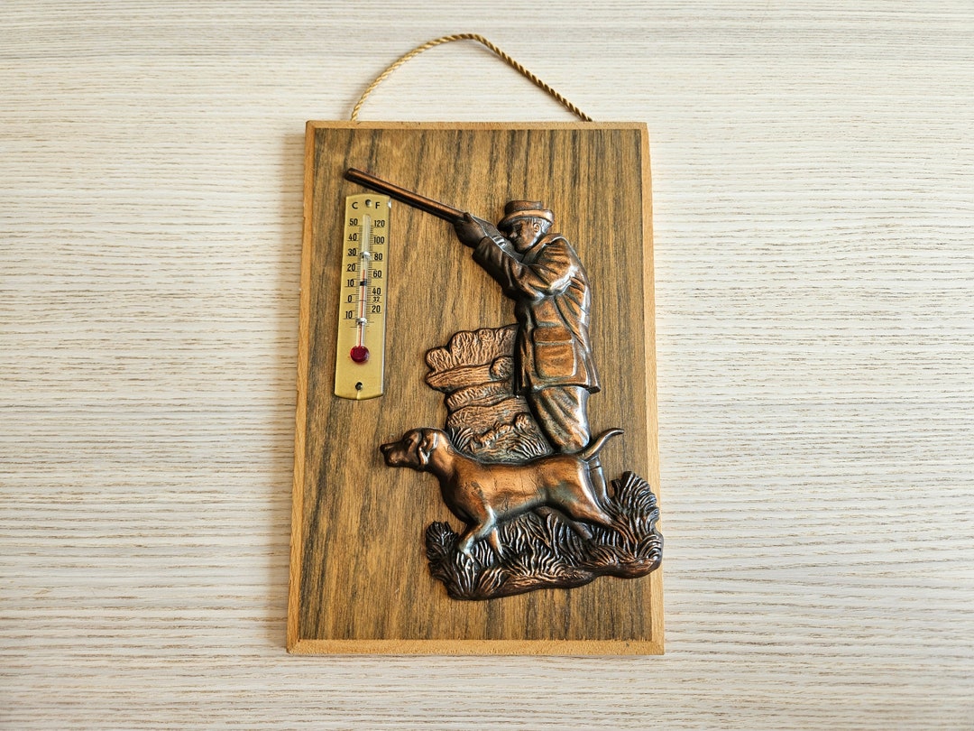 Vintage Hunter Weather Thermometer/cabin Ornament - Etsy