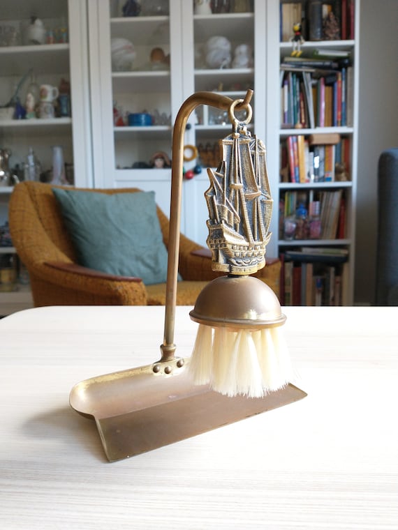 Victorian Bronze Dustpan and Broom Set Table Decor Desk - Etsy