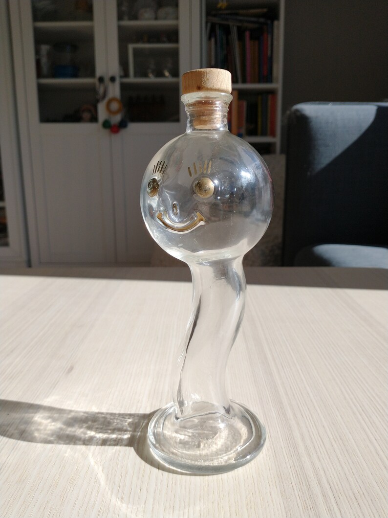 Kefla Smile Glass Bottle Wine Bottle Depose Glass Funny - Etsy