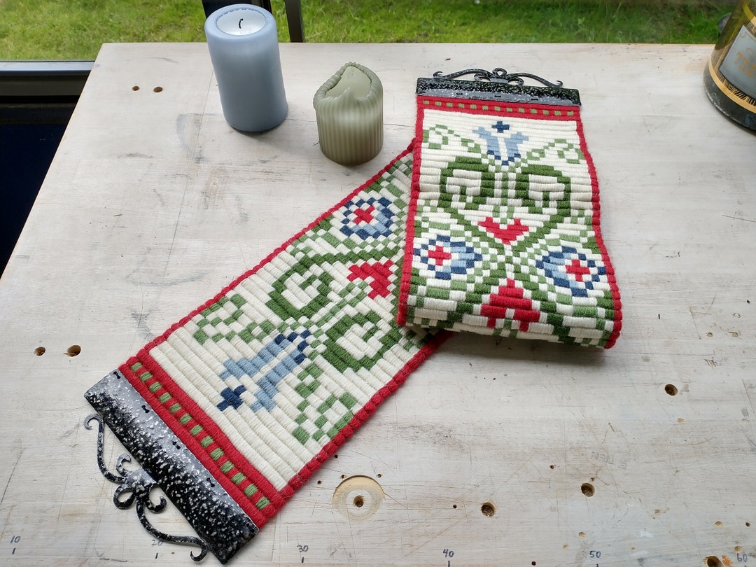 Norway, Hand Embroidered Bell Pull, Wall Decor, Tapestry, Farmhouse - Etsy