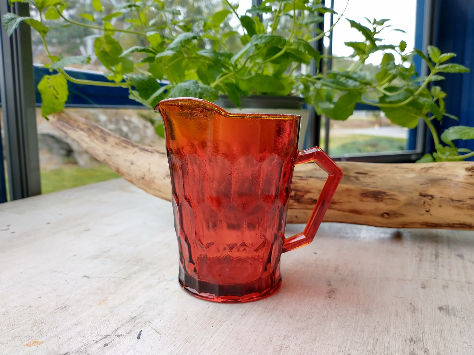 Hazel Atlas Honeycomb Cobalt Pressed Glass Creamer Ruby Red - Etsy