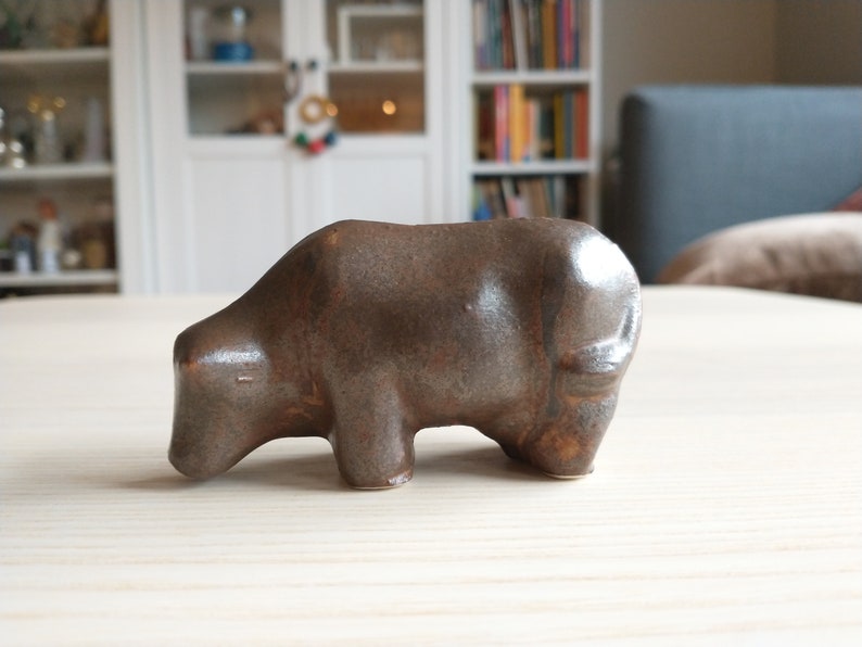 Small Ceramic Buffalo Statue, Modern, Art, Tabletop Decor, Gift - Etsy