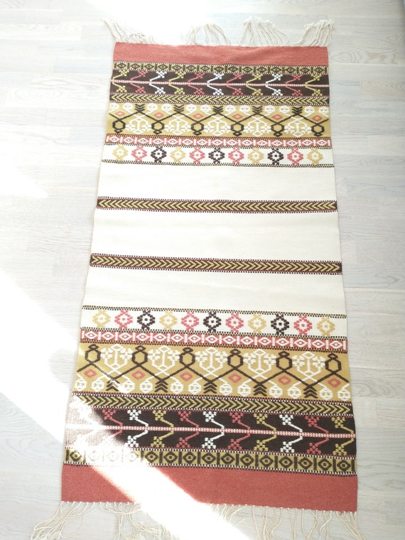 Large Norwegian Folk Art Handmade Table Runner Tapestry - Etsy