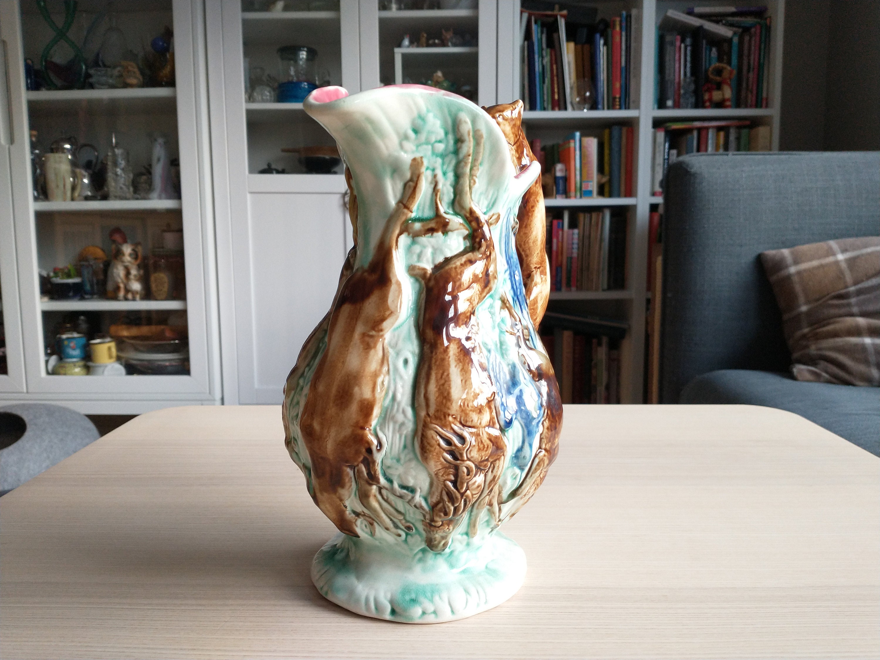 Mouzin Lecat & Cie Nime, Lez-monz, Nimy, Belgium, Majolica Pitcher ...