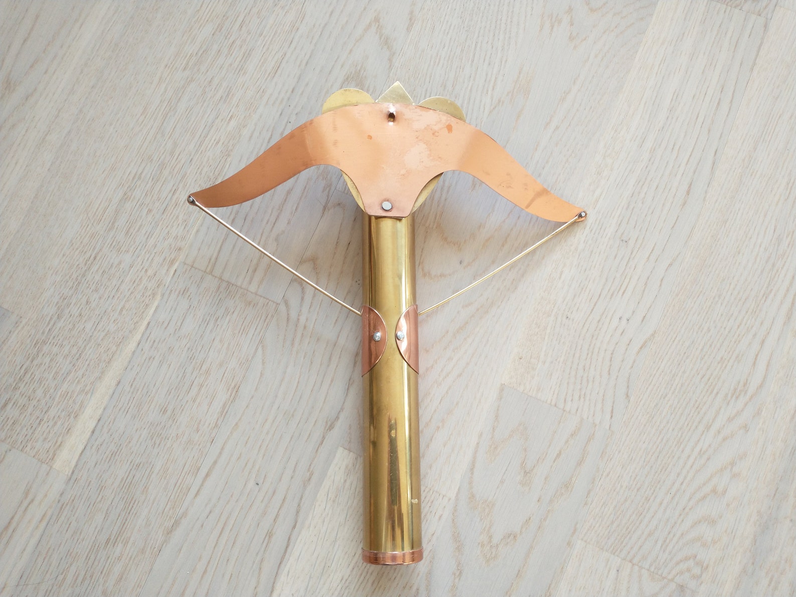 Large Matchstick-holder Brass and Copper Hytte Cabin - Etsy