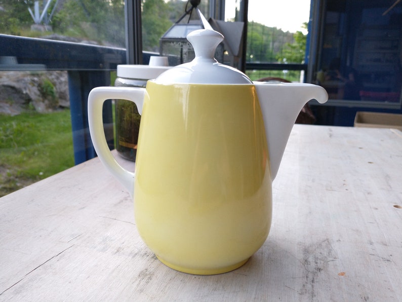 Rare Melitta Yellow White Teapot 1-6 Coffee Pot Mid-century - Etsy