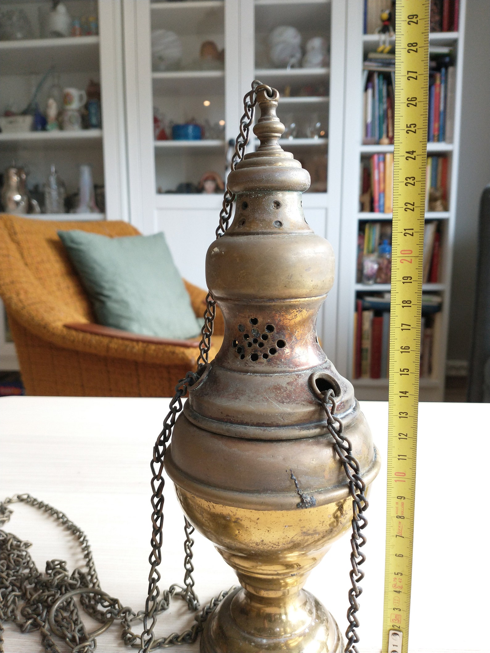 Antique Church Censer Triple Chain Incense Burner - Etsy