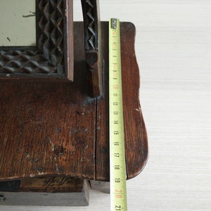 Antique Table Vanity / Barber Shelf and Mirror / Vintage Barber Shop ...