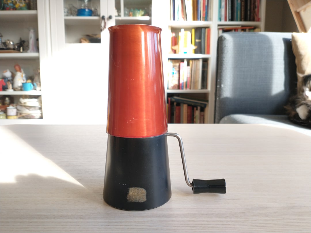 Eva Denmark Manual Herb Grinder / Red and Black / Mid-century Scandinavian Kitchen - Etsy