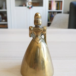 Brass Lady Bell in Elizabethan Dress, Vintage, Kitchen Decor, Victorian ...