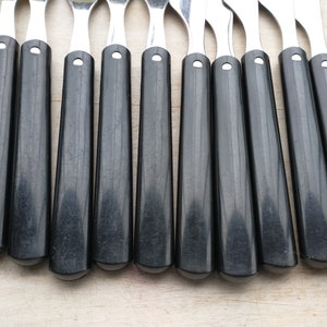 Rare Vintage Hackman Finland, Flatware for 5, Black, Finnish Design - Etsy