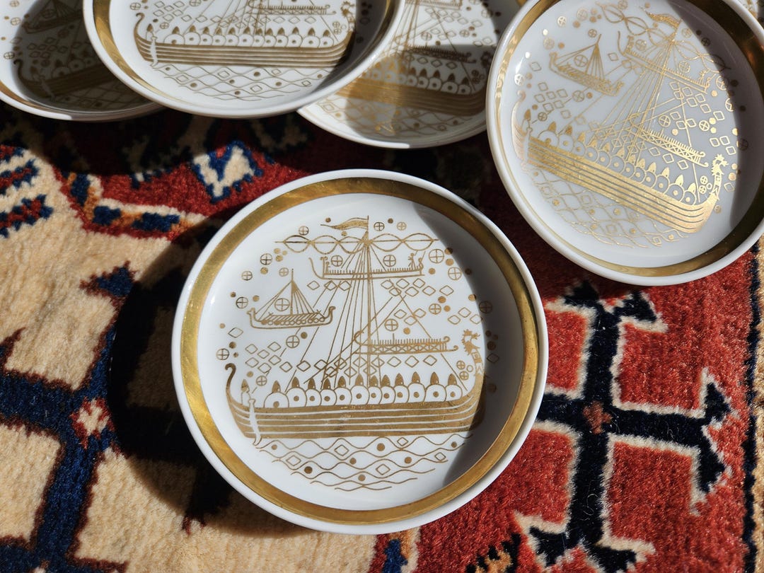 Single Viking Plate/porsgrund Porcelain Norway/nordic Gift - Etsy