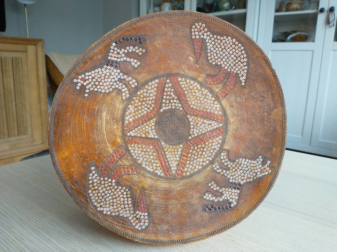 African Kamba Beaded Stool / Kenya Folk Art / Crane and Wolf - Etsy