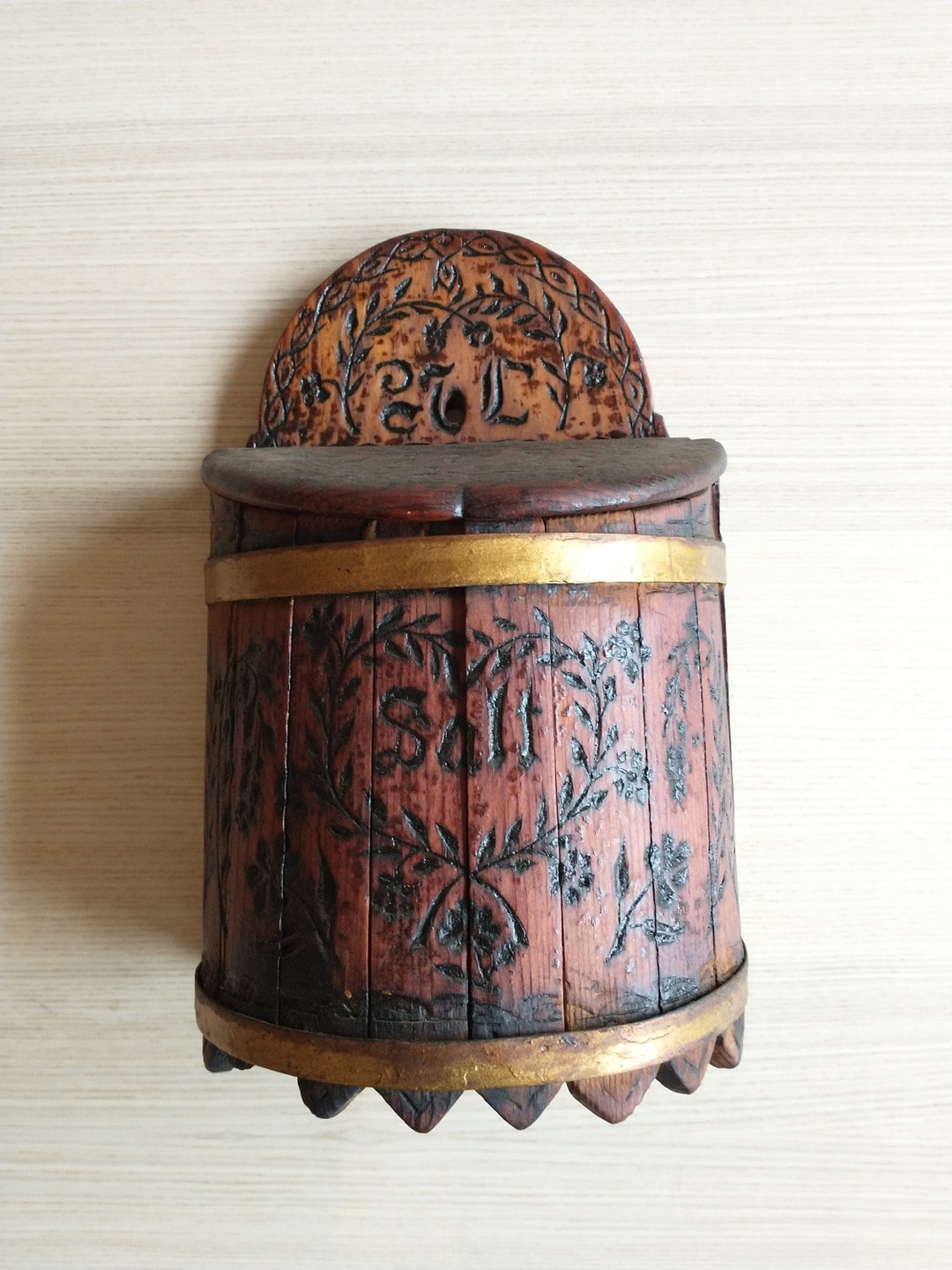 Anno 1909 Norwegian Antique Salt Box, Salt Cellar, Hytte, Farmhouse ...
