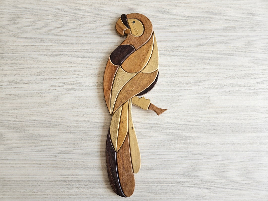Large Wooden Parrot Wall Decor/tropical Bird/puzzle - Etsy