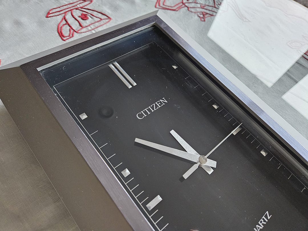 Modern Citizen Wall Clock/silver and Black/office - Etsy