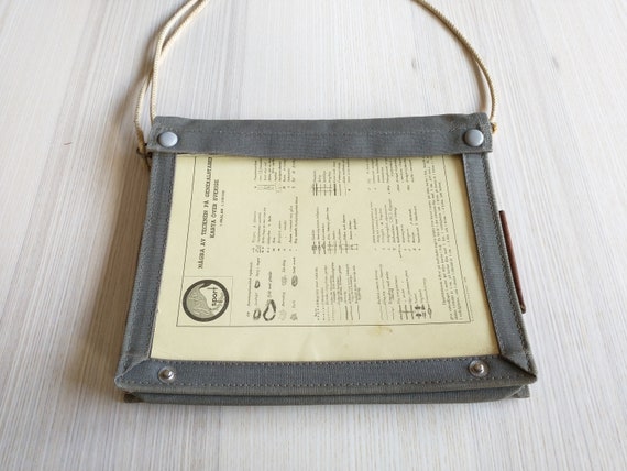 Swedish, Canvas Hiking Map Bag, Messenger Bag - Gem