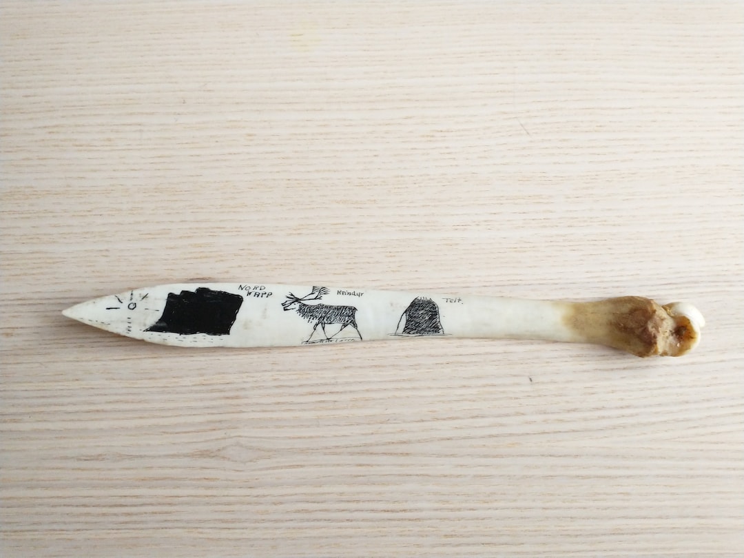 Sami Hand Engraved Letter Opener, Reindeer, North Cape, Folk Art ...