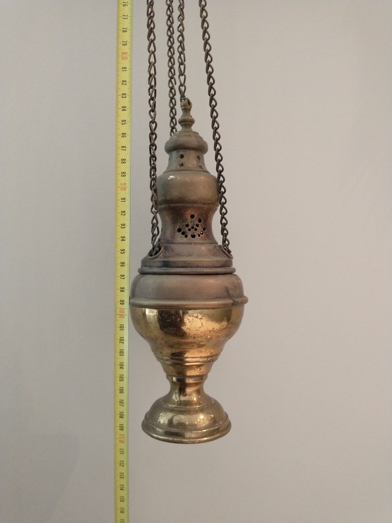Antique Church Censer Triple Chain Incense Burner - Etsy