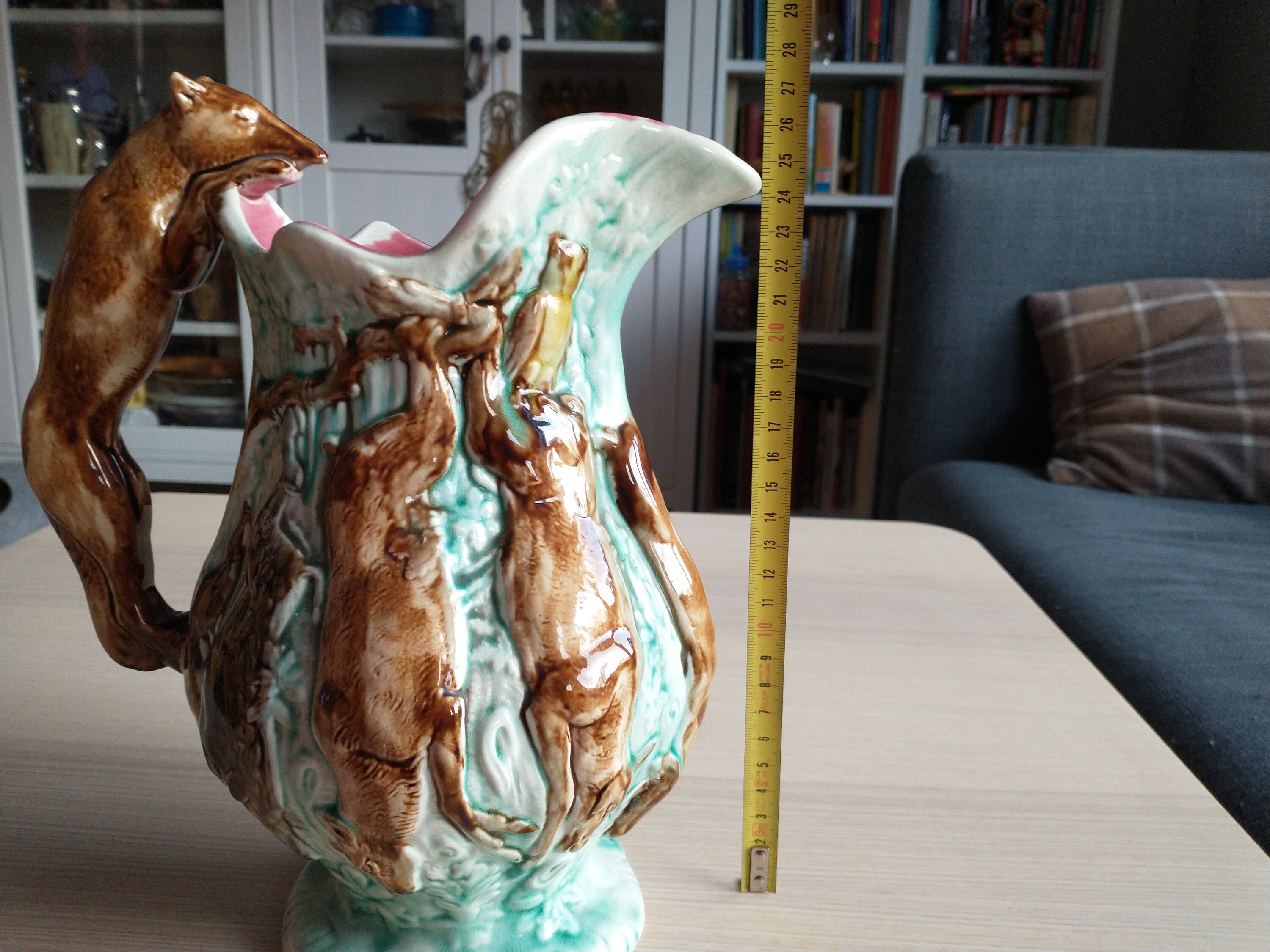 Mouzin Lecat & Cie Nime, Lez-monz, Nimy, Belgium, Majolica Pitcher ...