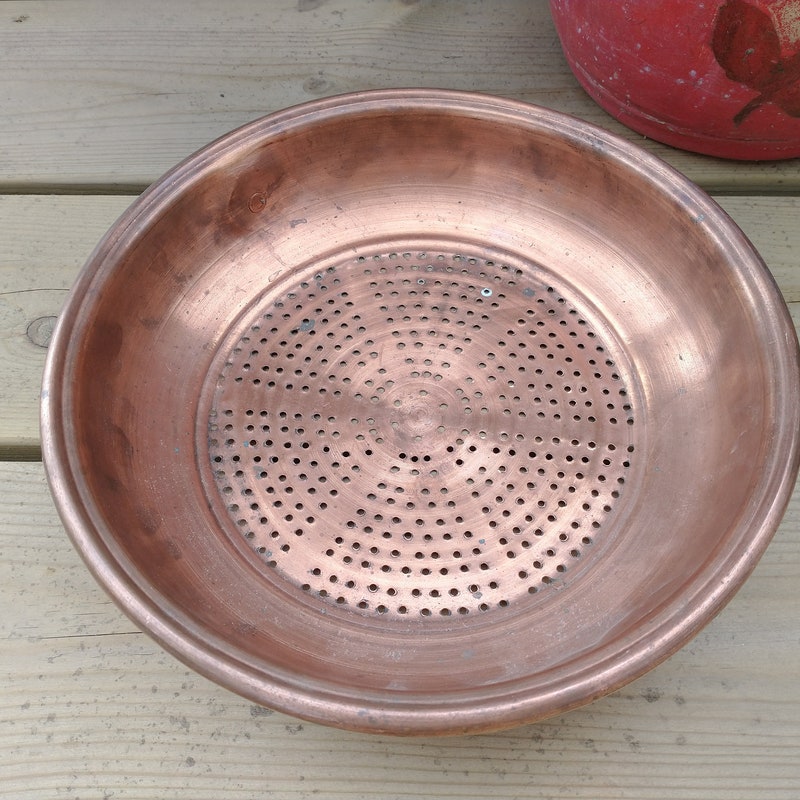 Copper Colander - Etsy