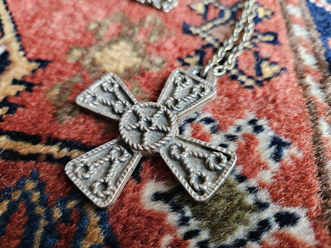 Norwegian Vintage Pewter Cross Pendant/a. Holthe Arendal/gift - Etsy