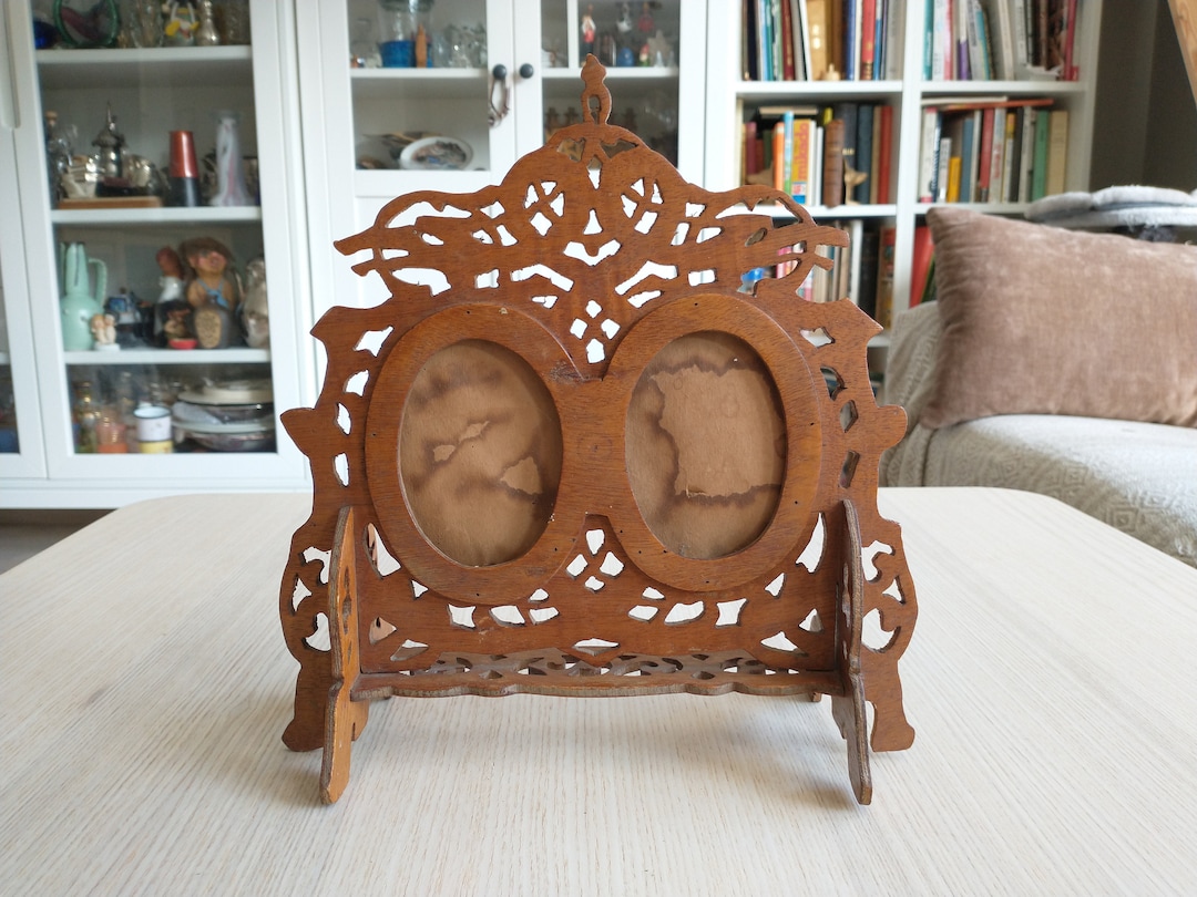 Scandinavian Dragestil Duel Scroll Saw Fretworked Picture Frame ...