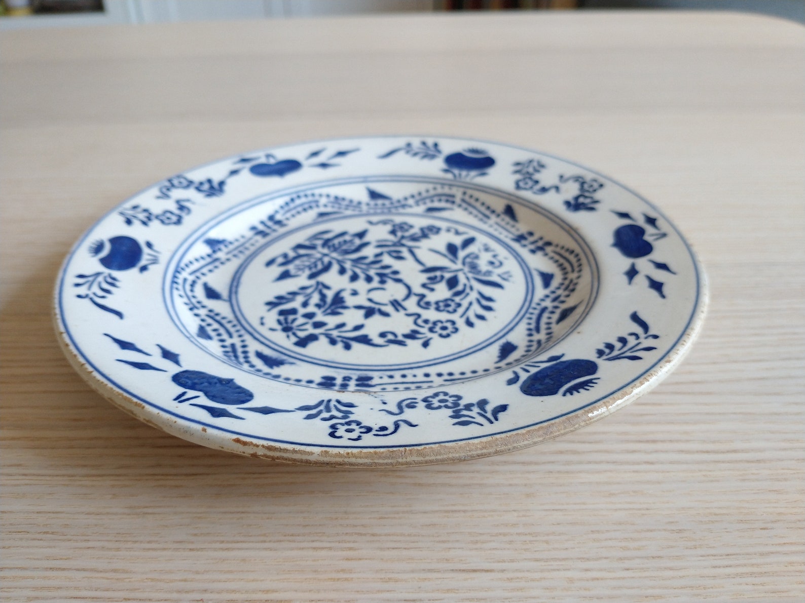Antique Onion Pattern Plate / Blue and White Porcelain / Vintage ...