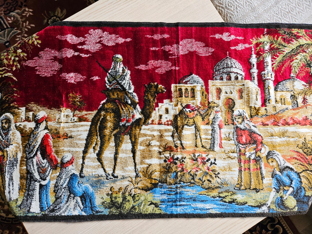 Velvet Arabian Tapestry/bohemian Wall Decor/camel - Etsy