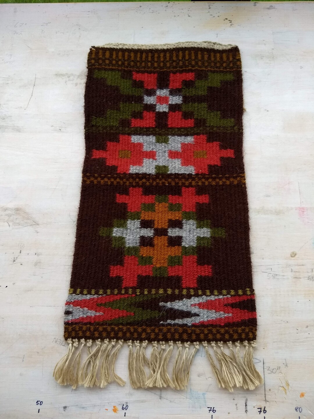 Norwegian Vintage Handwoven Rug, Wall Decor, Table Runner - Etsy