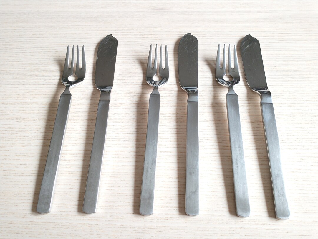 Alessi Dry Cutlery for 6 / Fish Cutlery / Achille Castiglion / Italian ...