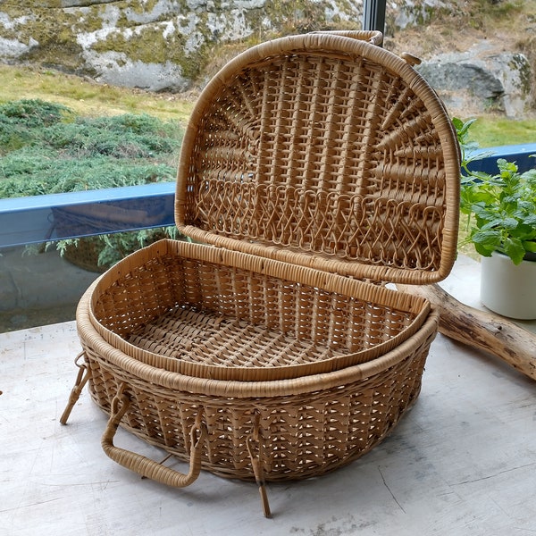 Wicker Suitcase - Etsy